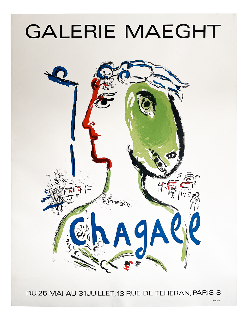 Original Marc Chagall Poster Maeght 1972 Big Size Nbmposter