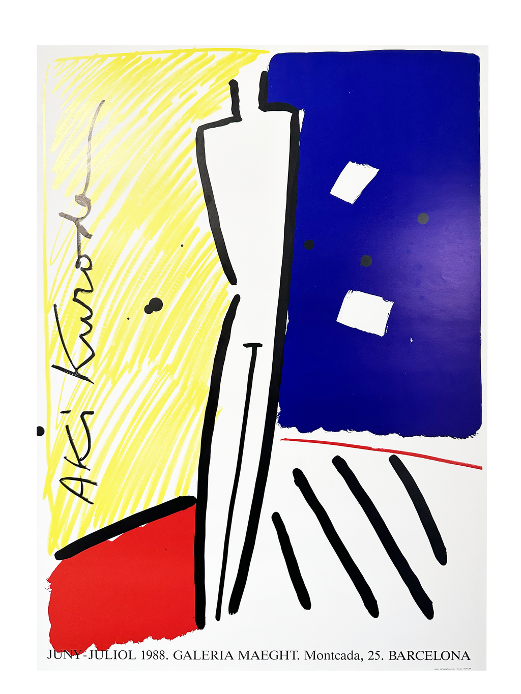 Original Aki Kuroda Poster 1988 Maeght Barcelona – nbmposter
