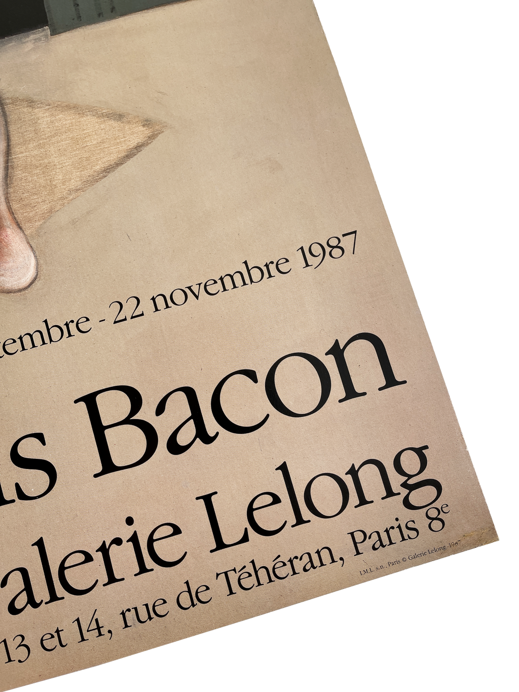 Original Francis Bacon poster, Galerie Lelong - 1987 – nbmposter