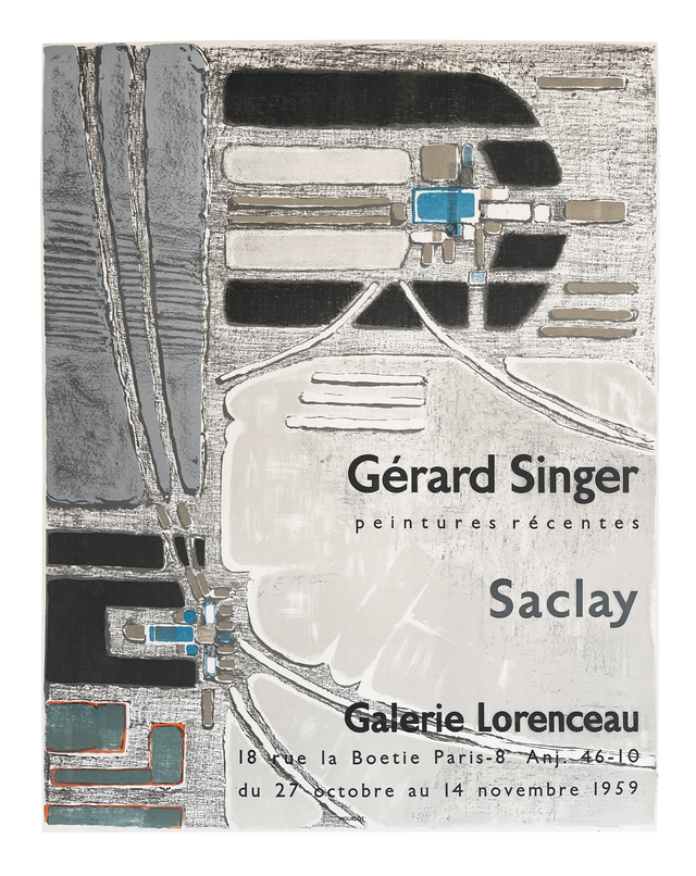 Original Gerard Singer Poster Galerie Lorenceau, 1959 - Mourlot – nbmposter