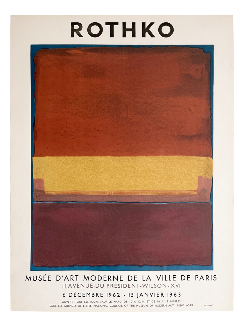 Original Mark Rothko Poster "Musée D'Art Modern Paris", Mourlot - 1962 ...