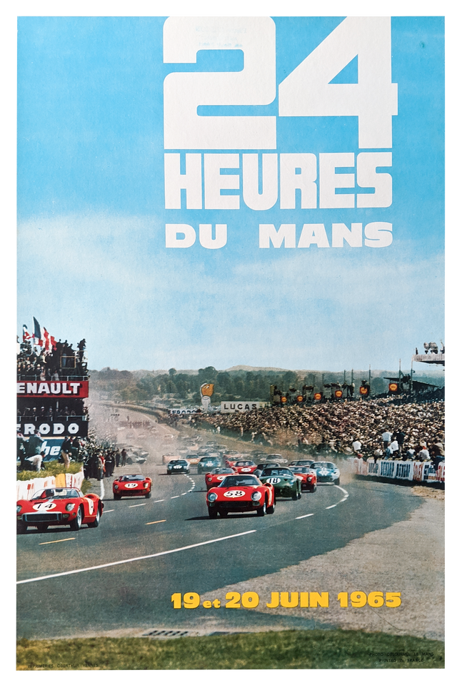 Original Poster Le Mans 24 Hours Racing - 1965 – nbmposter